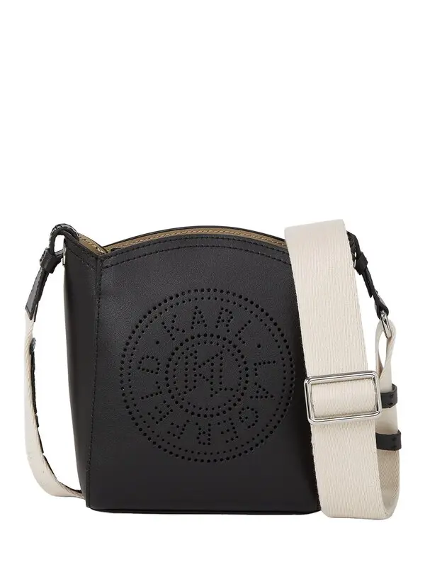 Karl Lagerfeld K/circle Small Bucket Bag In Leather - Black