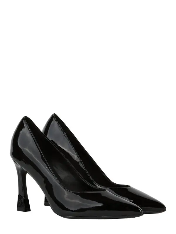 Karl Lagerfeld Premiere 90 Gloss Heels - Black