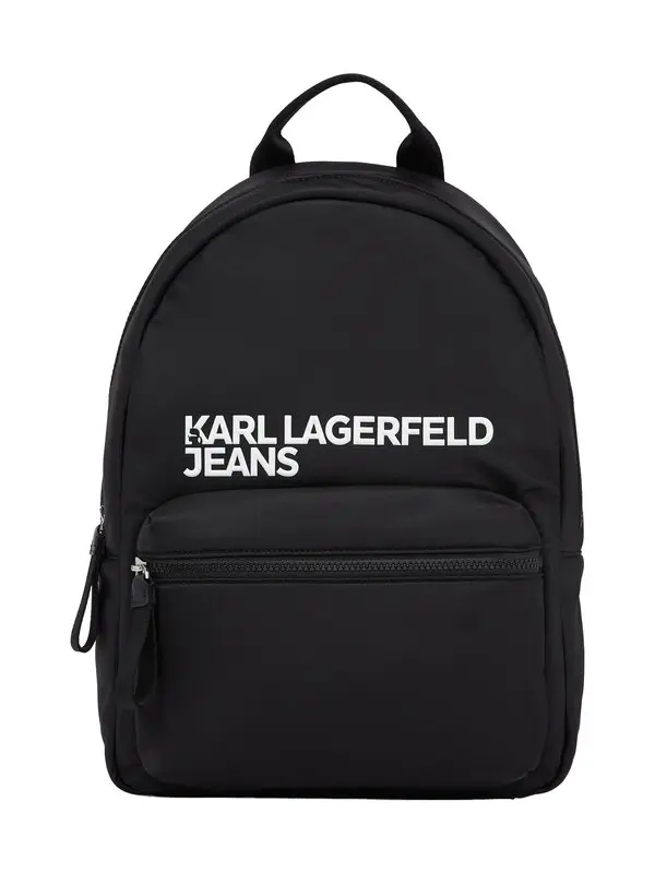 Karl Lagerfeld Logo Nylon Backpack - Black