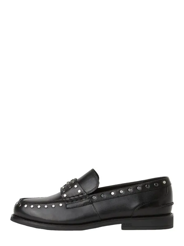 KL JEANS Mia Studded Loafers - Black/silver