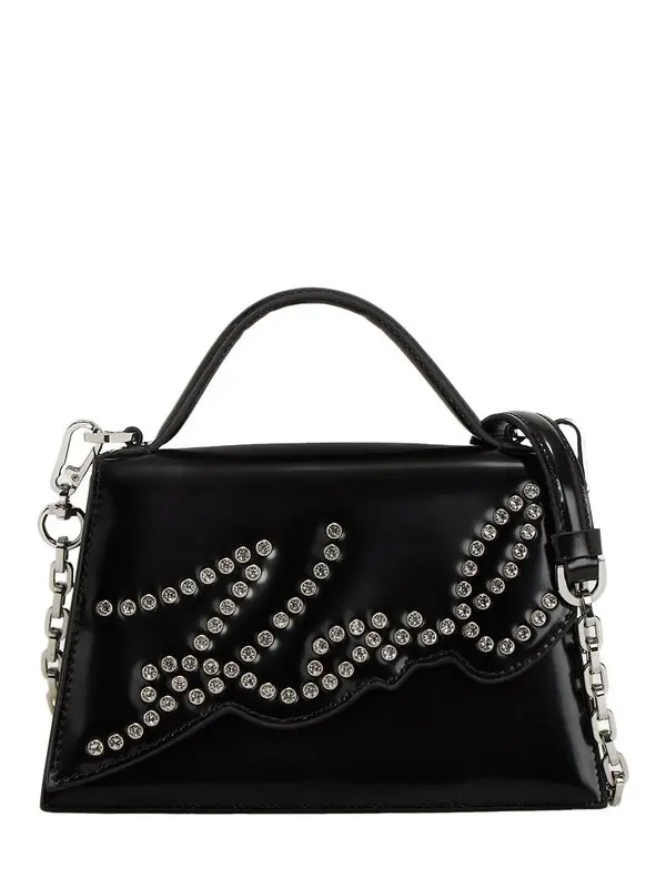 Karl Lagerfeld K/signature Small Studded Crossbody Bag - Black