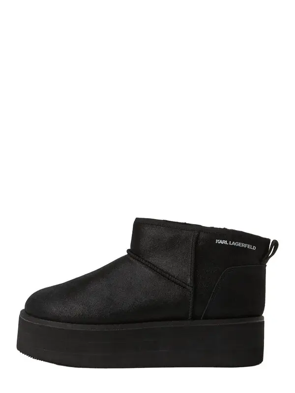 Karl Lagerfeld Thermo Pull-on Ankle Boots - Black
