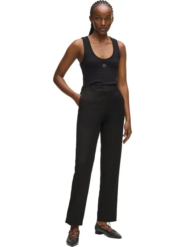 Karl Lagerfeld Wool-blend Tailored Pants - Black