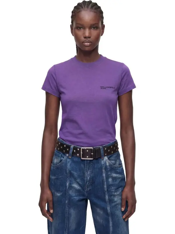 Karl Lagerfeld Slim Fit Organic Cotton T-shirt - Prism Violet