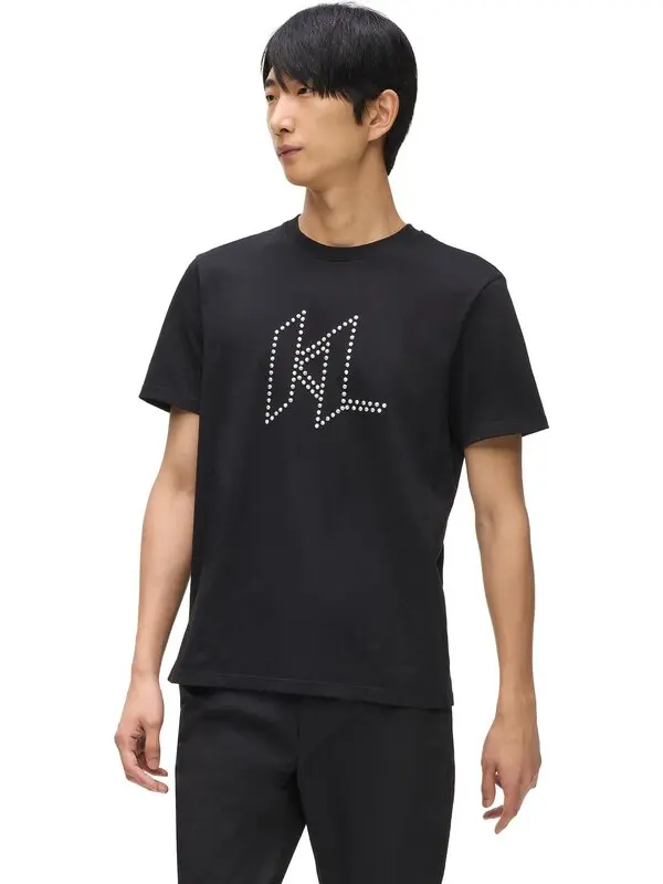 Karl Lagerfeld Karl Dna Studded T-shirt - Black