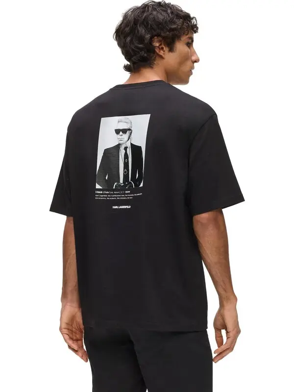 Karl Lagerfeld Portrait T-shirt - Black