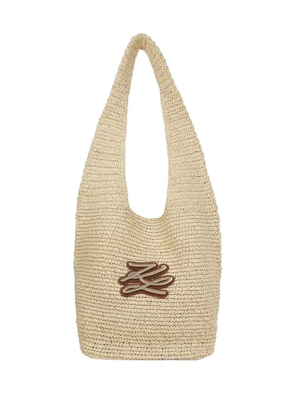 Karl Lagerfeld K/autograph Crochet Hobo Bag - Natural