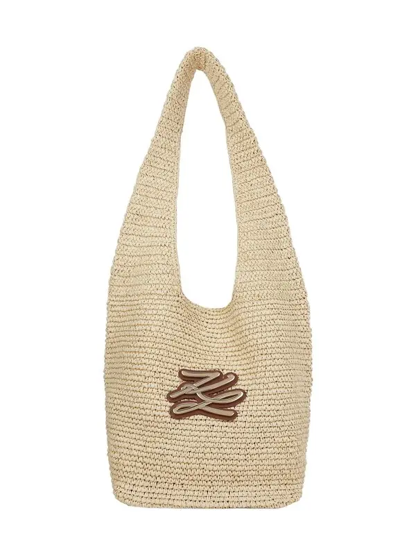 Karl Lagerfeld K/autograph Crochet Hobo Bag - Natural