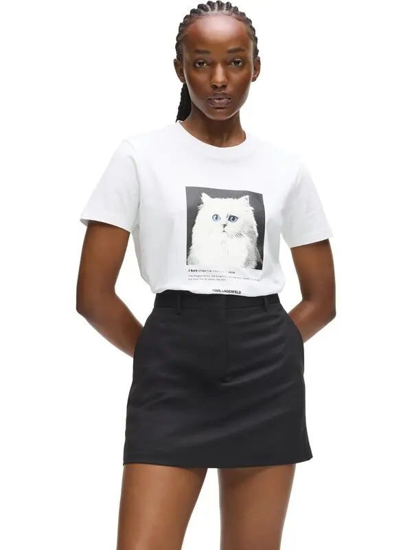 Karl Lagerfeld Portrait T-shirt - White