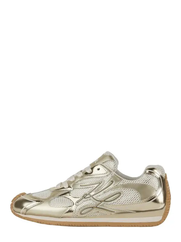Karl Lagerfeld Velocette Autograph Overlay Sneakers - Gold