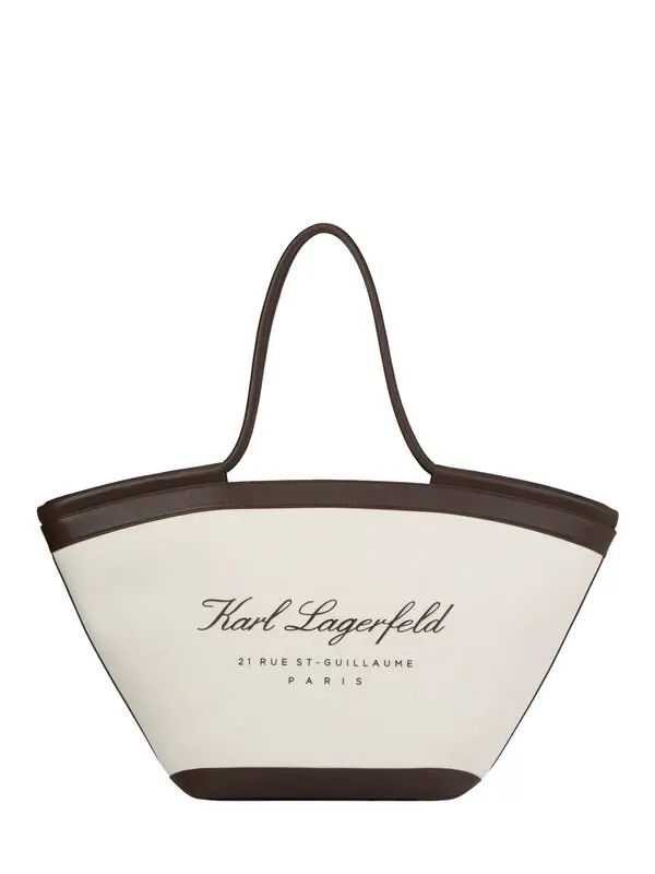Karl Lagerfeld Large Beach Tote Bag - Natural