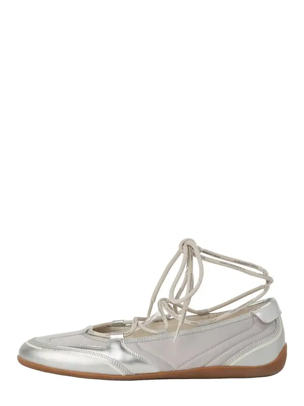 Karl Lagerfeld Altia Ballerina Flats - Silver