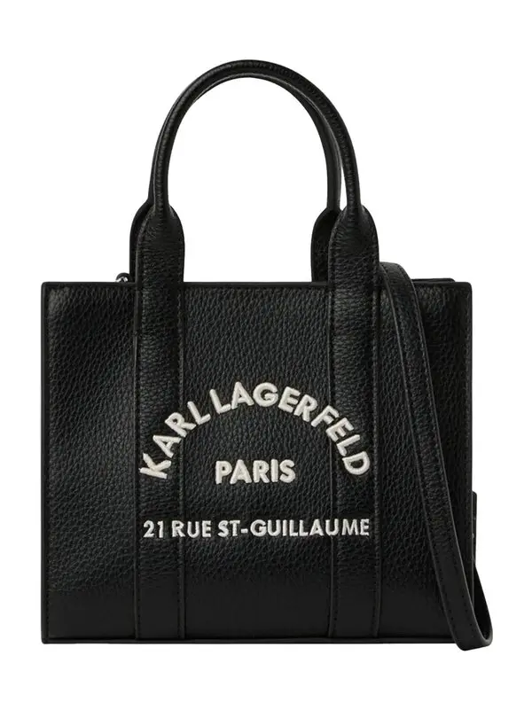 Karl Lagerfeld Rue St-guillaume Mini Tote Bag - White/black