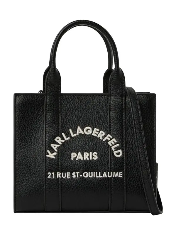 Karl Lagerfeld Rue St-guillaume Mini Tote Bag - White/black
