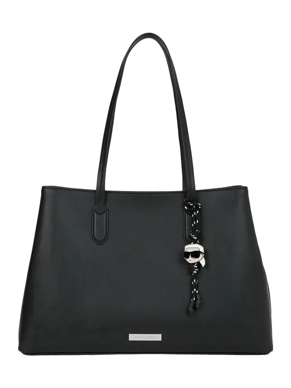 Karl Lagerfeld Ikon Smooth Large Tote Bag - Black