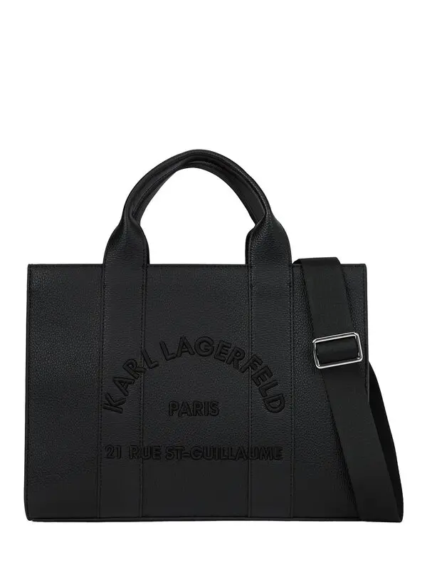 Karl Lagerfeld Rue St-guillaume Medium Tote Bag - Black