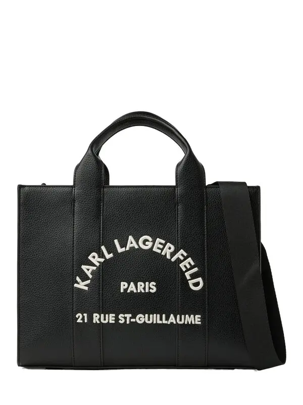 Karl Lagerfeld Rue St-guillaume Medium Tote Bag - White/black