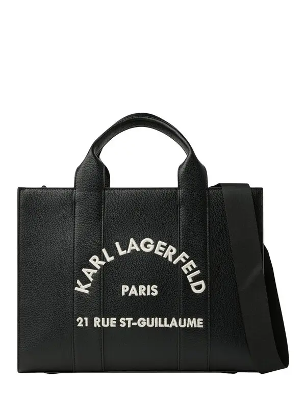 Karl Lagerfeld Rue St-guillaume Medium Tote Bag - White/black
