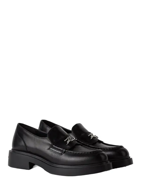 Karl Lagerfeld Macie Signia Rhinestone Loafers - Black