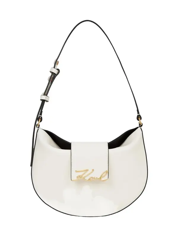 Karl Lagerfeld K/signature Moon Shoulder Bag - Off White