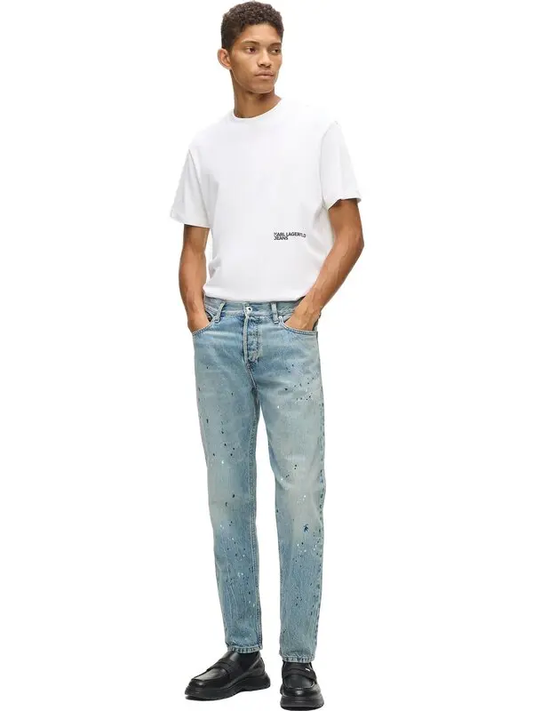 KL JEANS Tapered Jeans With Effect - Paint Splatter