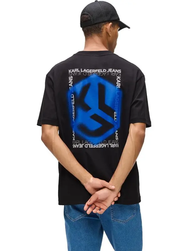 KL JEANS Graffiti Monogram T-shirt - Black