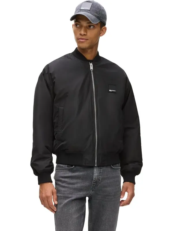 KL JEANS Jeans Recycled Polyester Bomber Jacket - Black