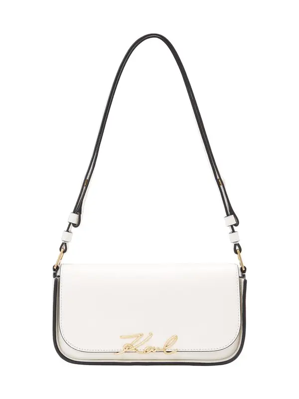 Karl Lagerfeld K/signature Two-way Crossbody Bag - Off White