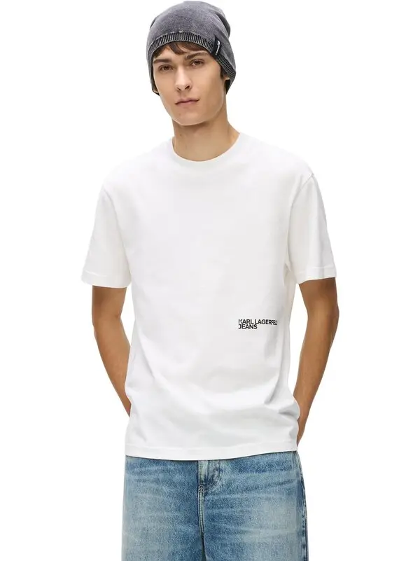 KL JEANS Digitized Karl T-shirt - White