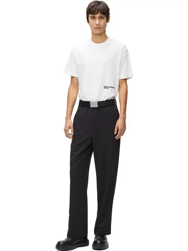 KL JEANS Tonal Piping Pants - Black