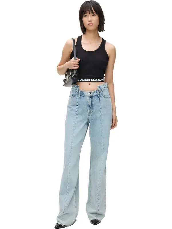 KL JEANS Jeans Seamed Mid-rise Relaxed Jeans - Light Blue