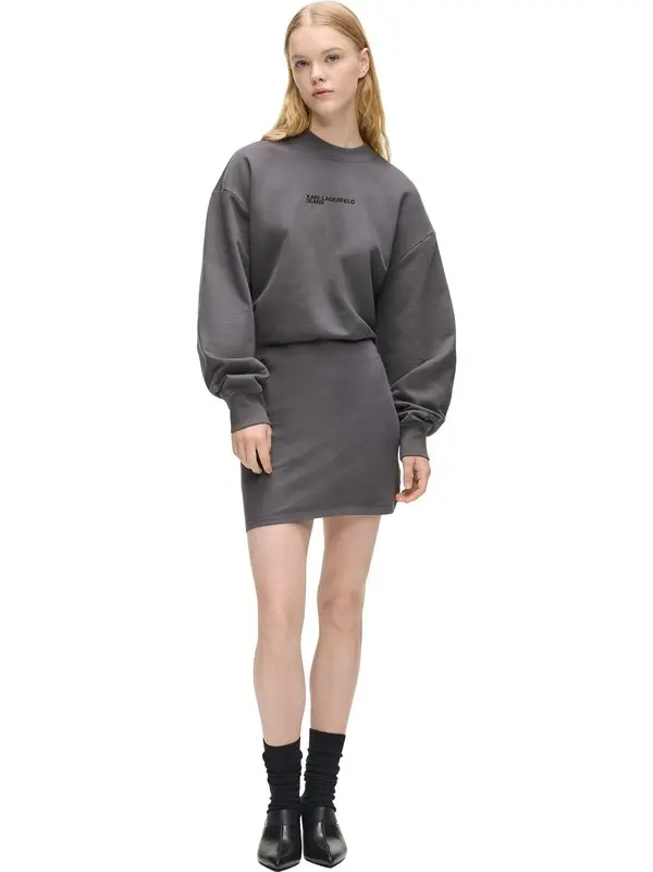 KL JEANS Blouson Sweat Dress - Magnet
