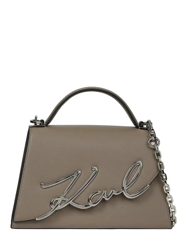 Karl Lagerfeld K/signature Medium Crossbody Bag - Ash Grey