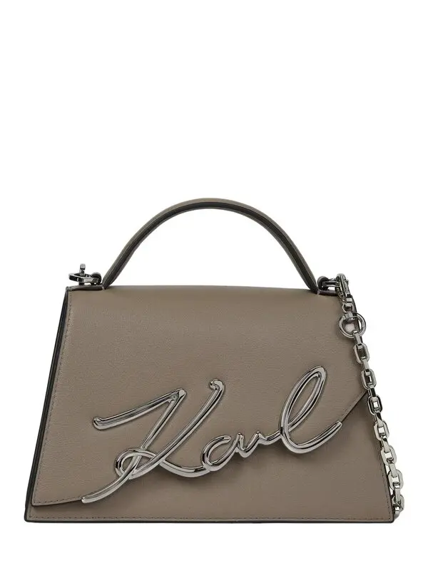 Karl Lagerfeld K/signature Medium Crossbody Bag - Ash Grey