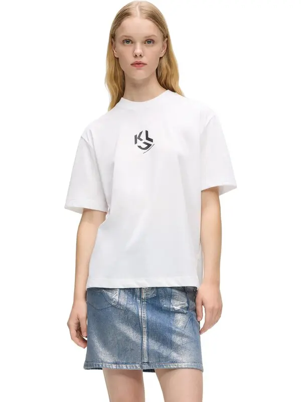 Karl Lagerfeld Regular-fit Monogram T-shirt - White