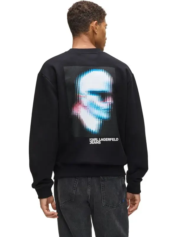 KL JEANS Jeans Digitized Artwork Sweatshirt - Black