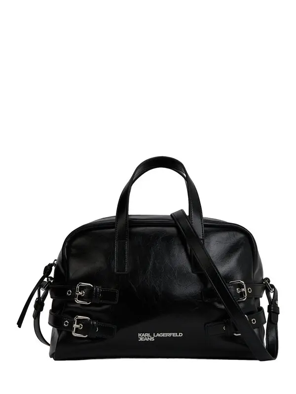 KL JEANS Jeans Buckled Bowling Bag - Black