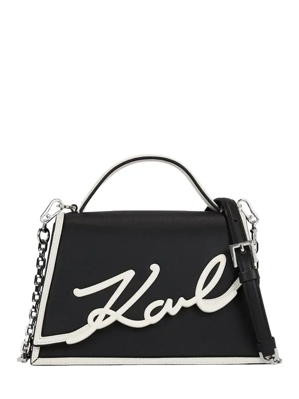 Karl Lagerfeld K/signature Small Crossbody Bag - Black/white