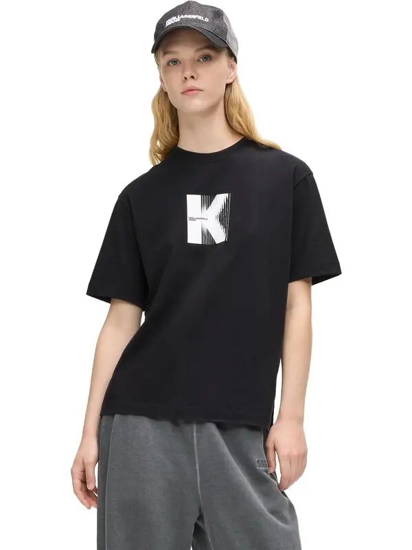 KL JEANS Jeans "k Artwork" Cotton T-shirt - Black