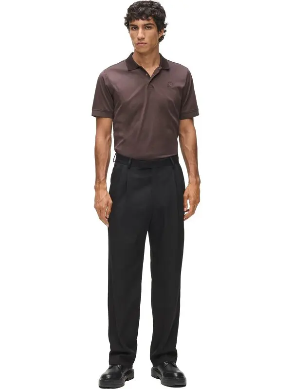 Karl Lagerfeld Tailored Double-pleat Trousers - Black