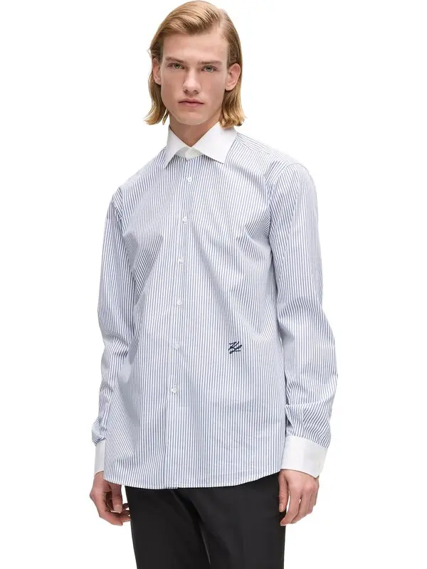 Karl Lagerfeld Striped Shirt - White/blue