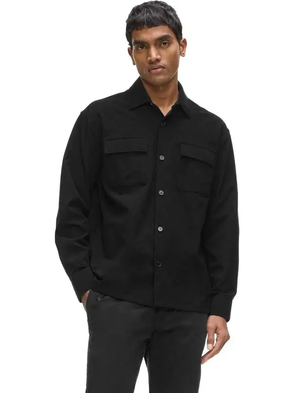 Karl Lagerfeld Chest Pocket Shirt - Black