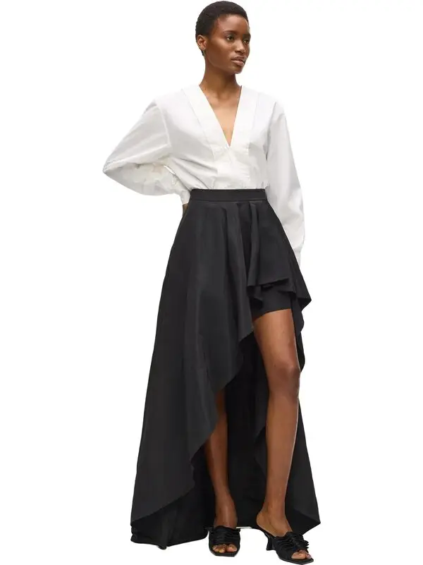 Karl Lagerfeld Structured Ruffle Skirt - Black