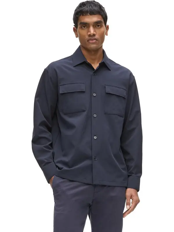 Karl Lagerfeld Patch Pocket Shirt - Night Blue