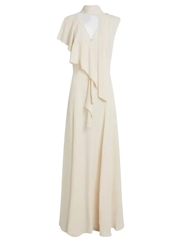 Karl Lagerfeld Viscose Ruffle-detail Maxi Dress - Pristine