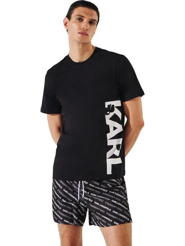 Karl Lagerfeld Logo Beach T-shirt - Black
