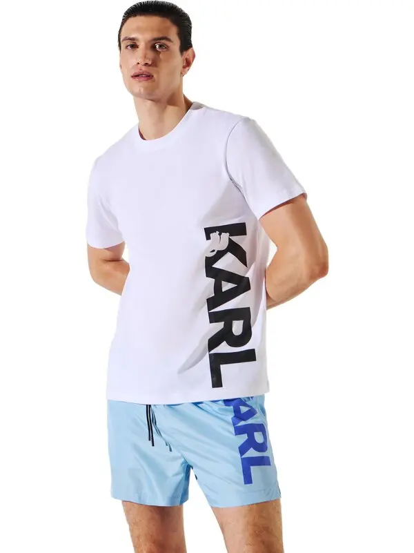 Karl Lagerfeld Logo Beach T-shirt - White