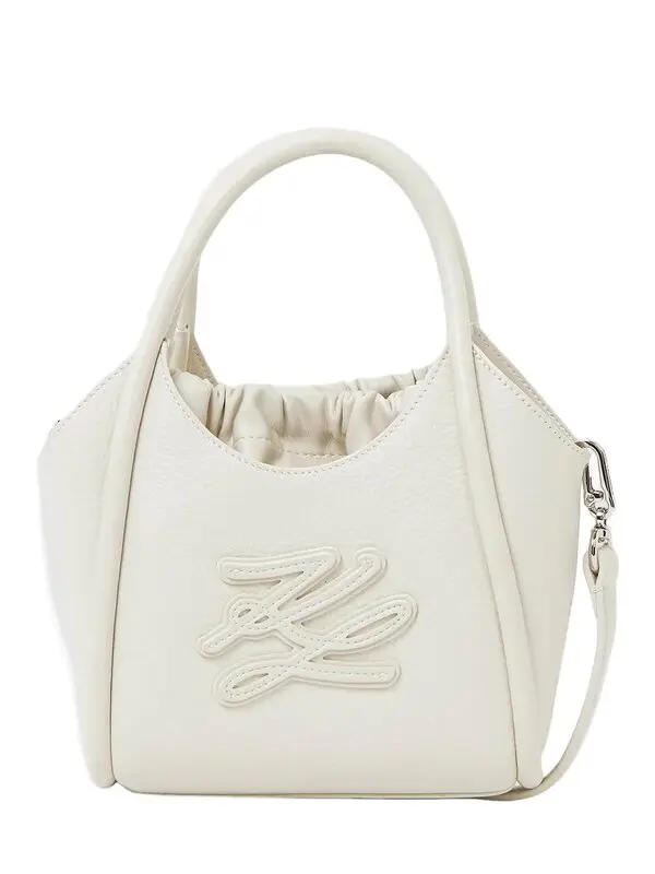 Karl Lagerfeld K/autograph Patch Mini Tote Bag - Off White