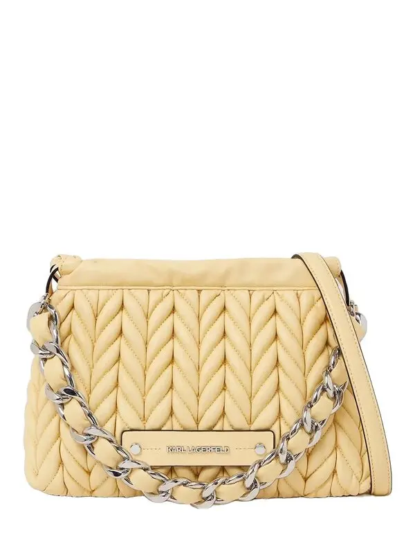 Karl Lagerfeld K/weave Chain Crossbody Bag - Sunlight