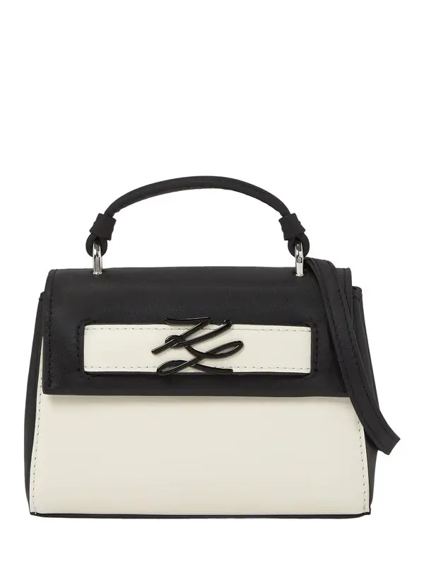 Karl Lagerfeld K/autograph Nano Color-block Bag - Black/white